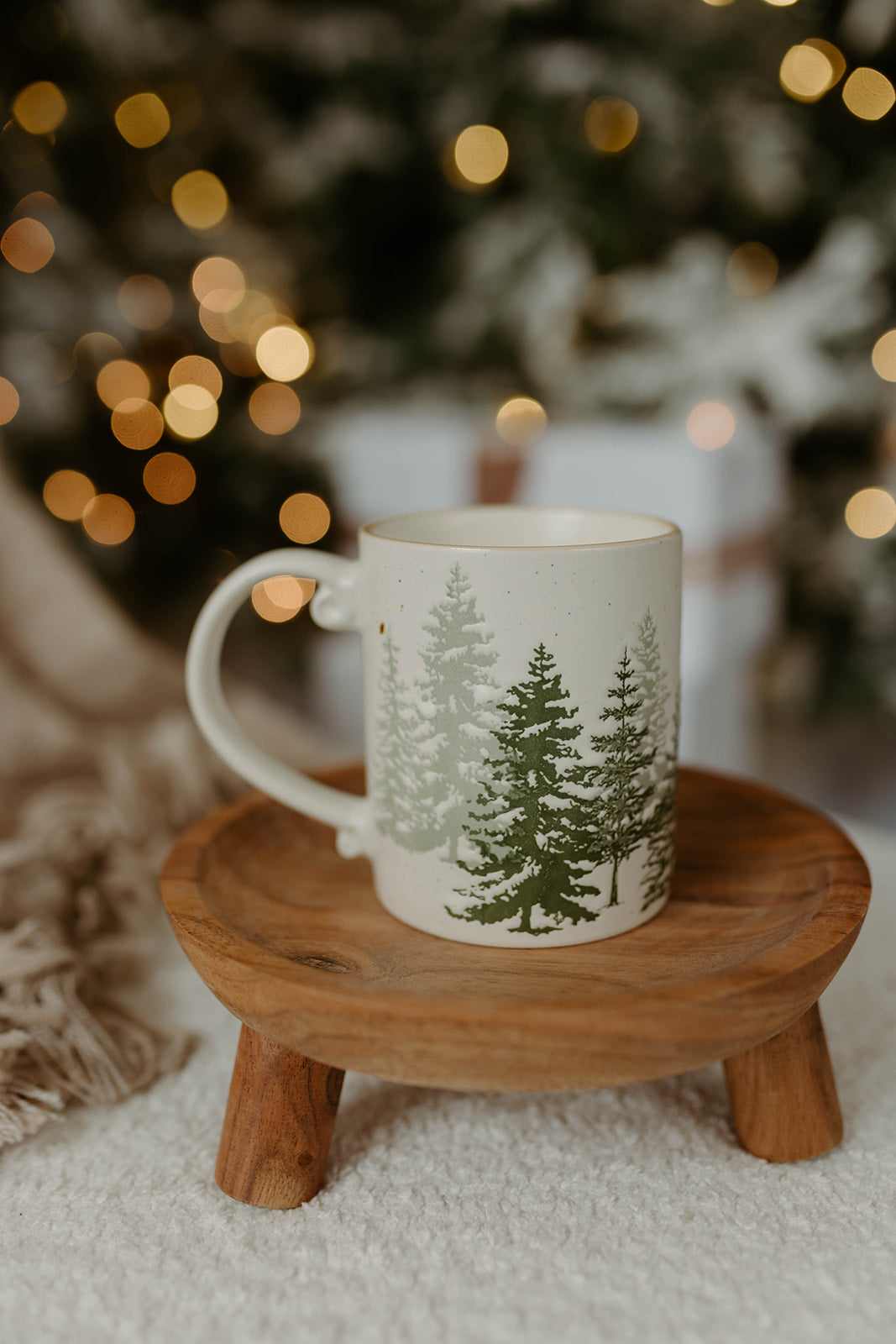 Embossed Pine Tree Mug – 168 Candles Studio